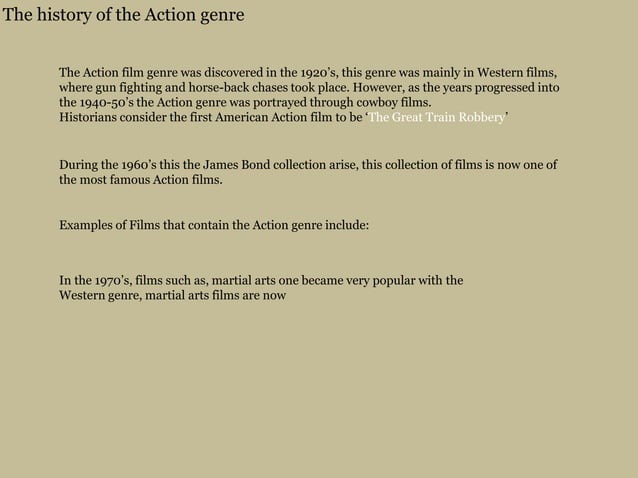 Action genre conventions | PPT