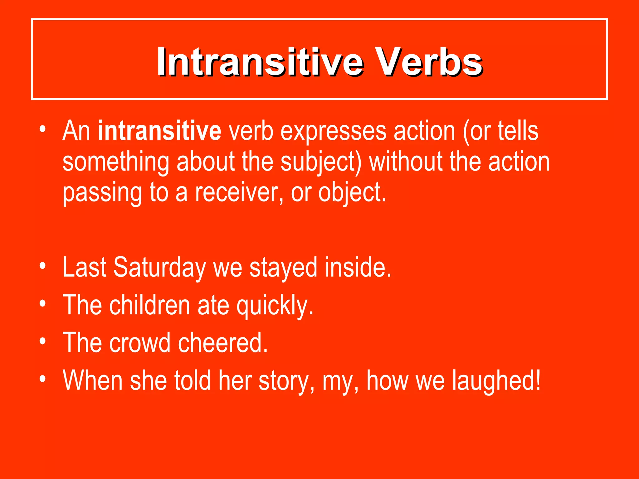 Action,helping, and linking verbs; complements | PPT