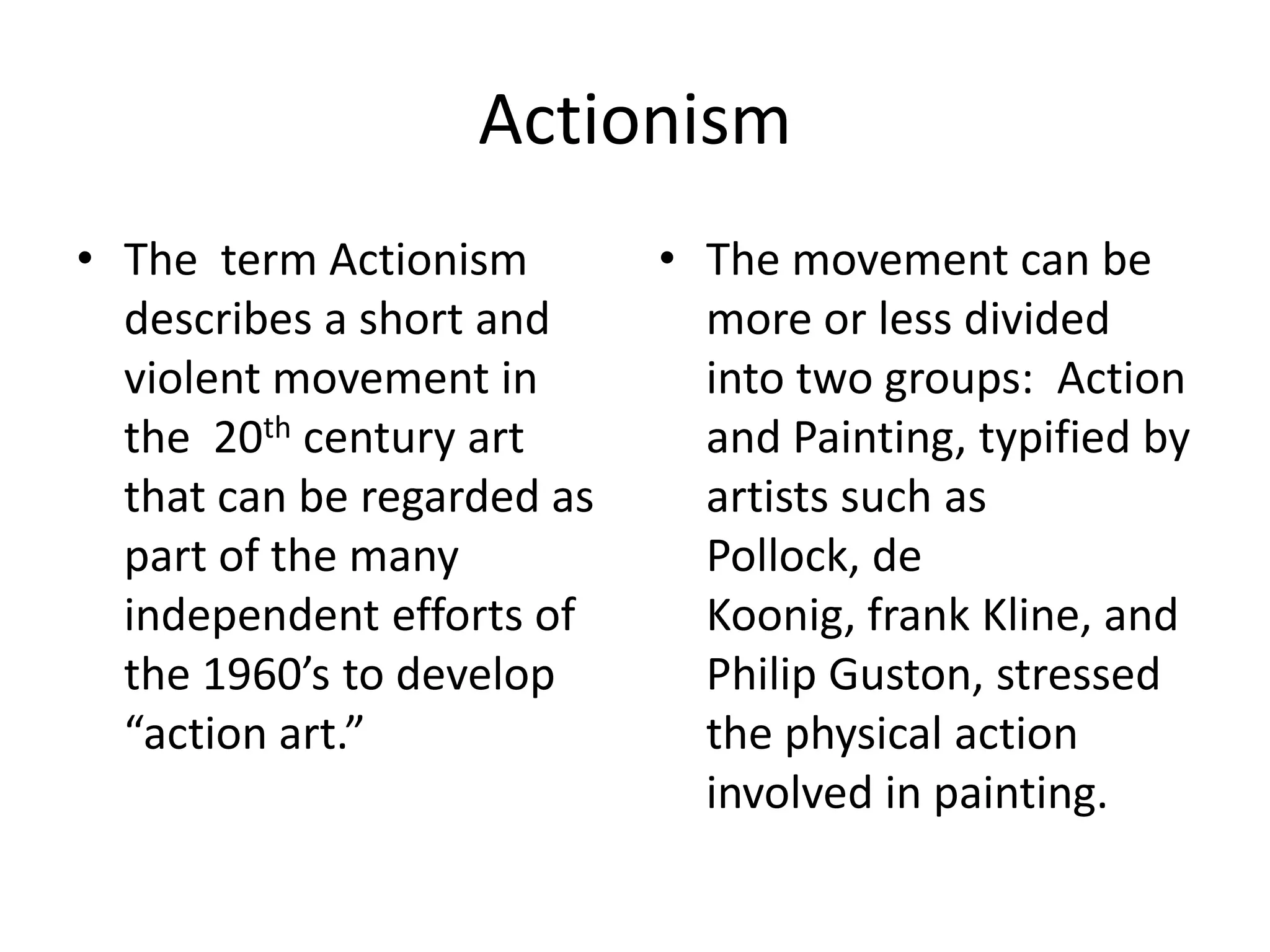 Actionism | PPTX