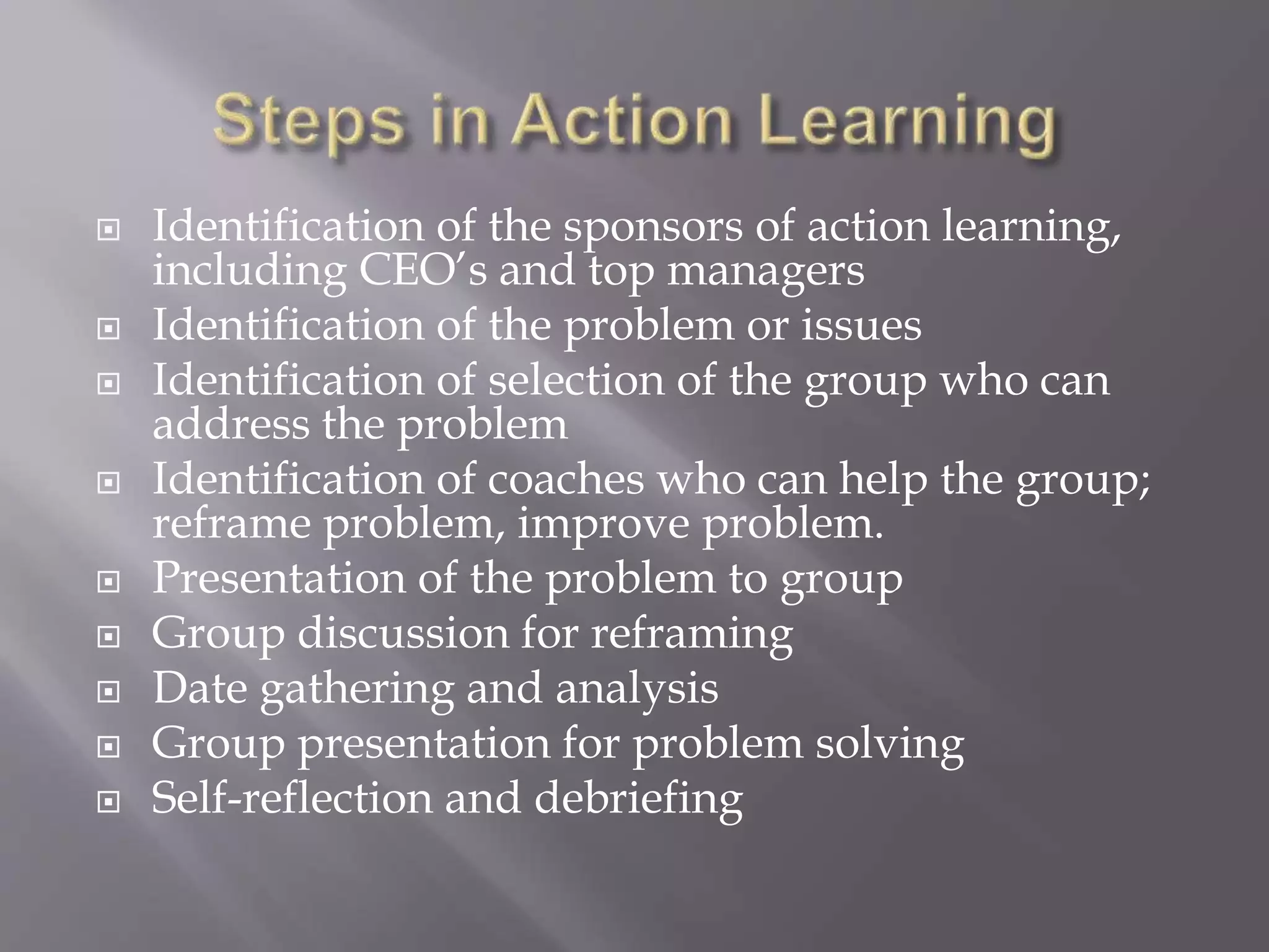 Action learning | PPTX