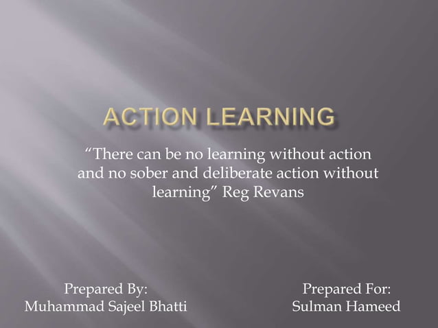 Action learning | PPTX