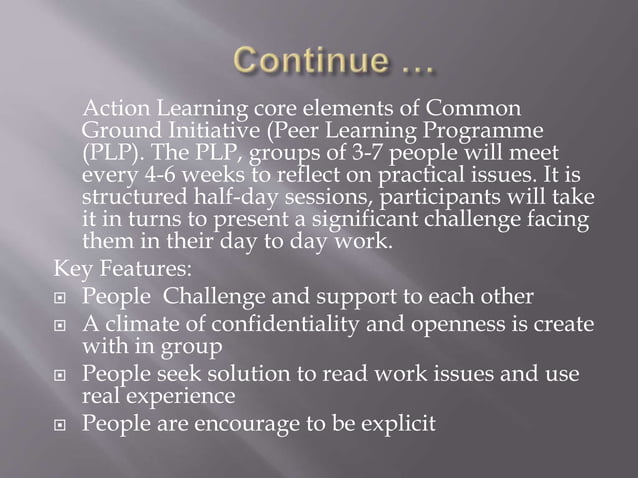 Action learning | PPT