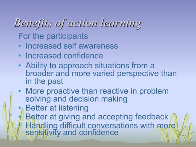 Action learning approach | PPTX