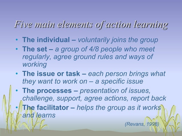 Action learning approach | PPTX