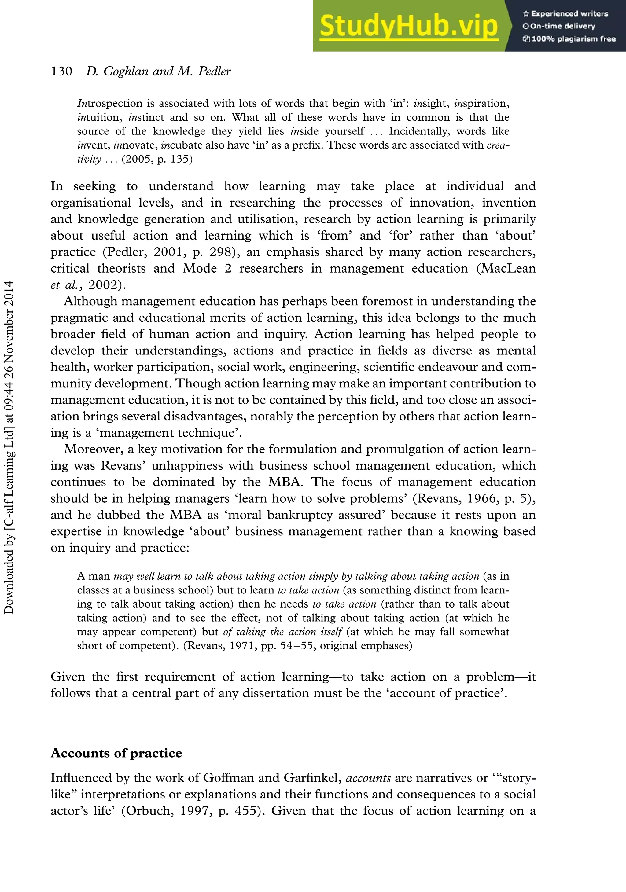 Action learning dissertations structure, supervision and examination.pdf