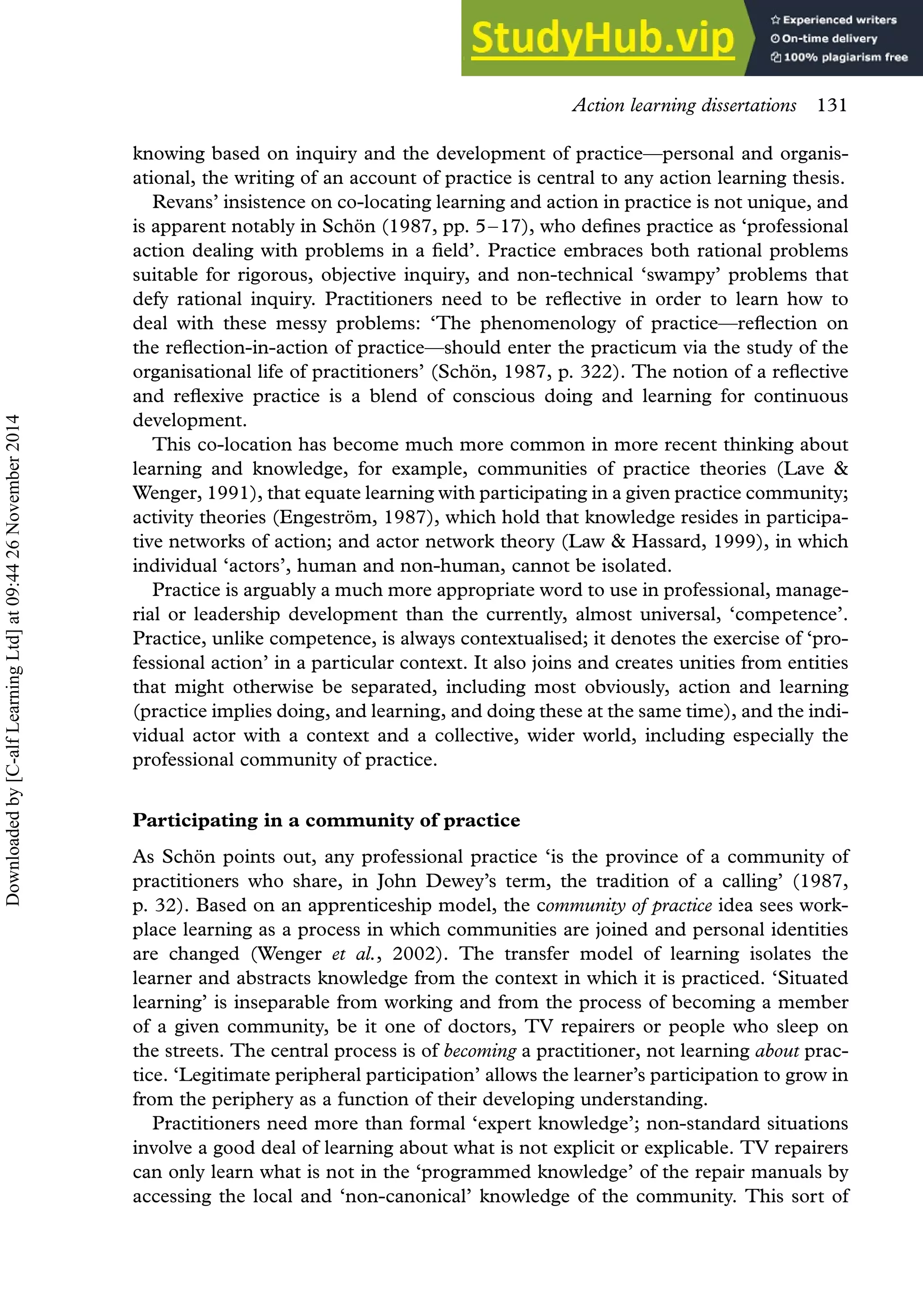 Action learning dissertations structure, supervision and examination.pdf