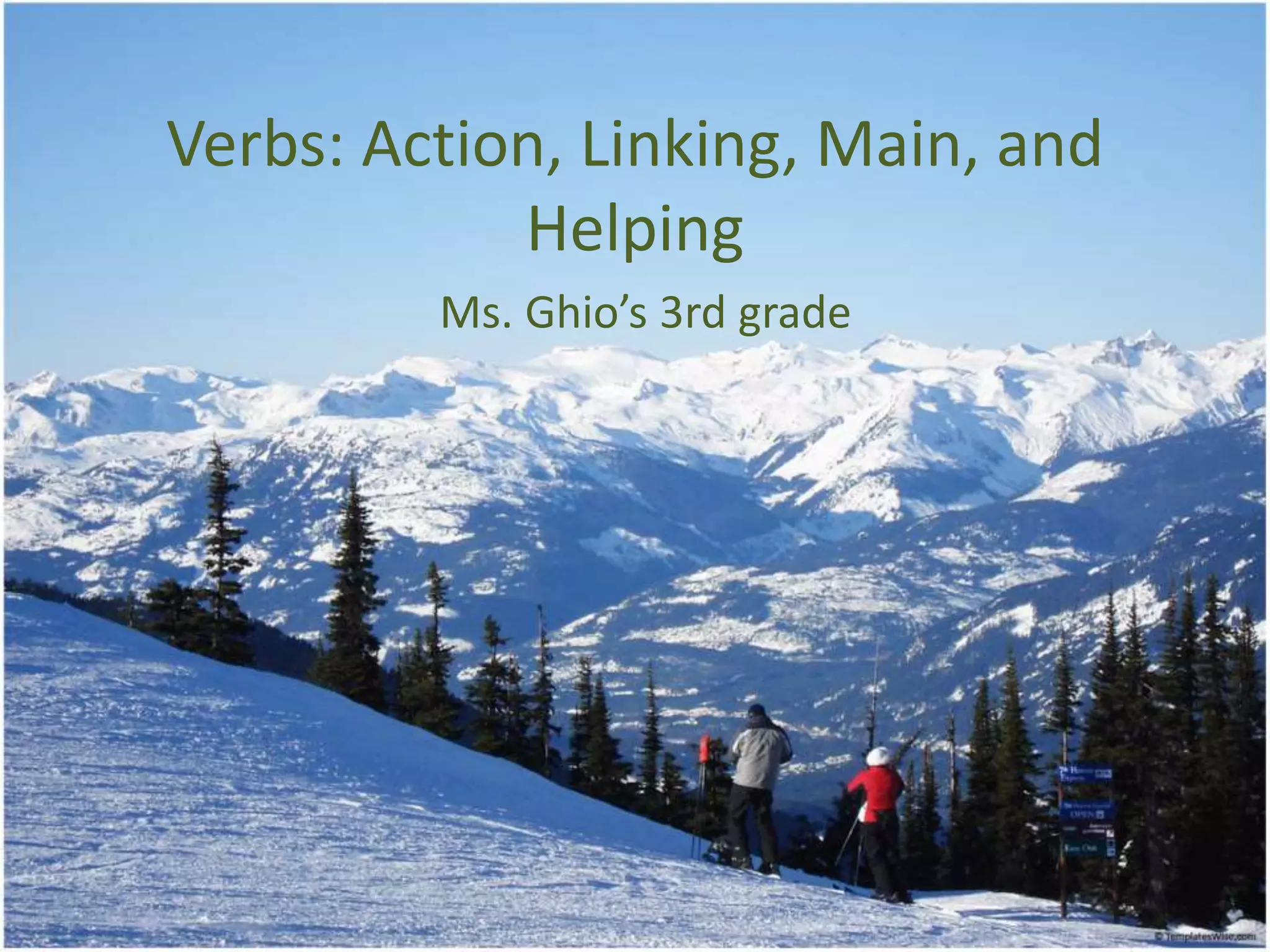 Verbs: Action, Linking, Main and Helping | PPTX