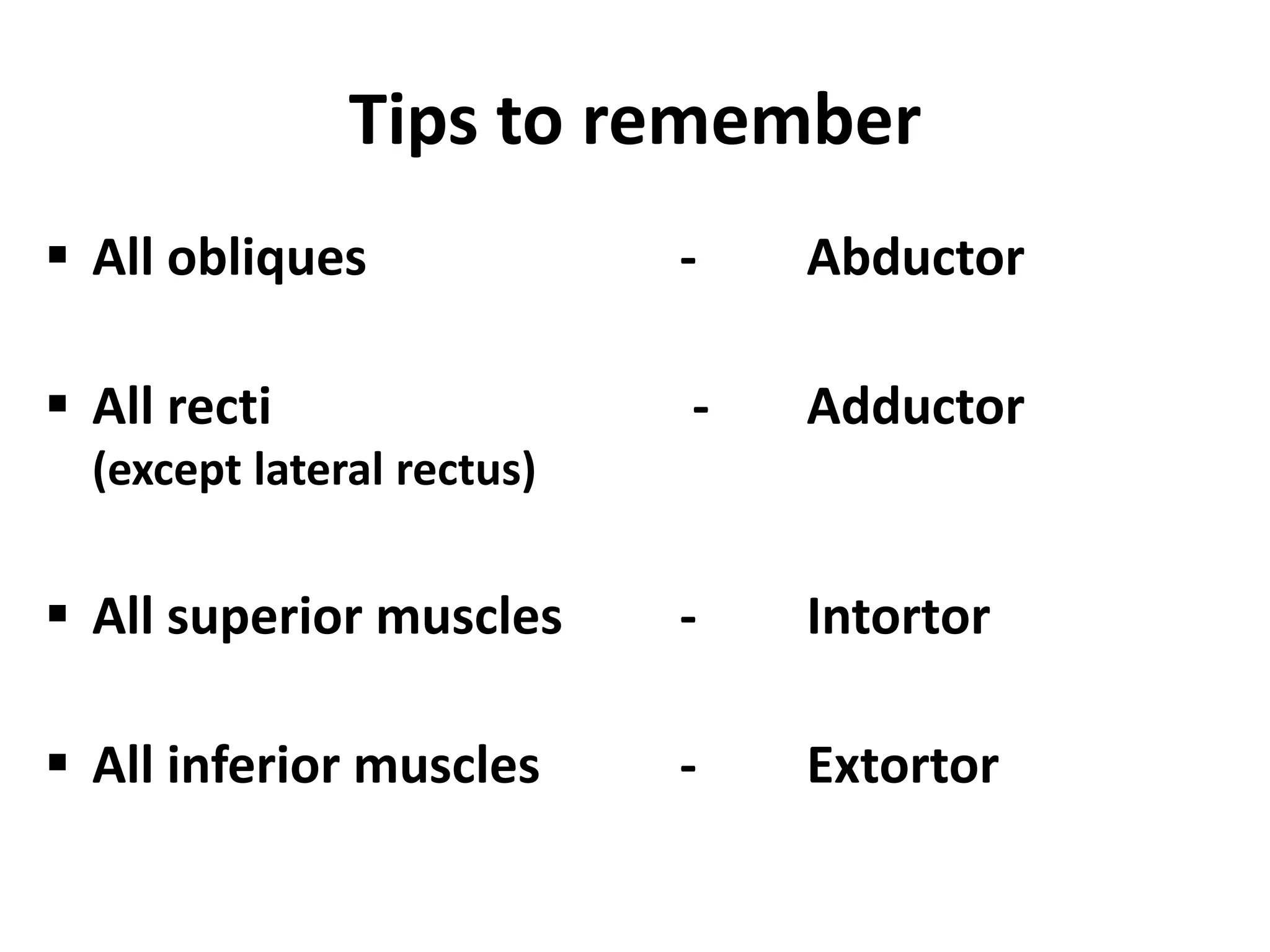 Action of extraocular muscles and various laws involved | PPTX
