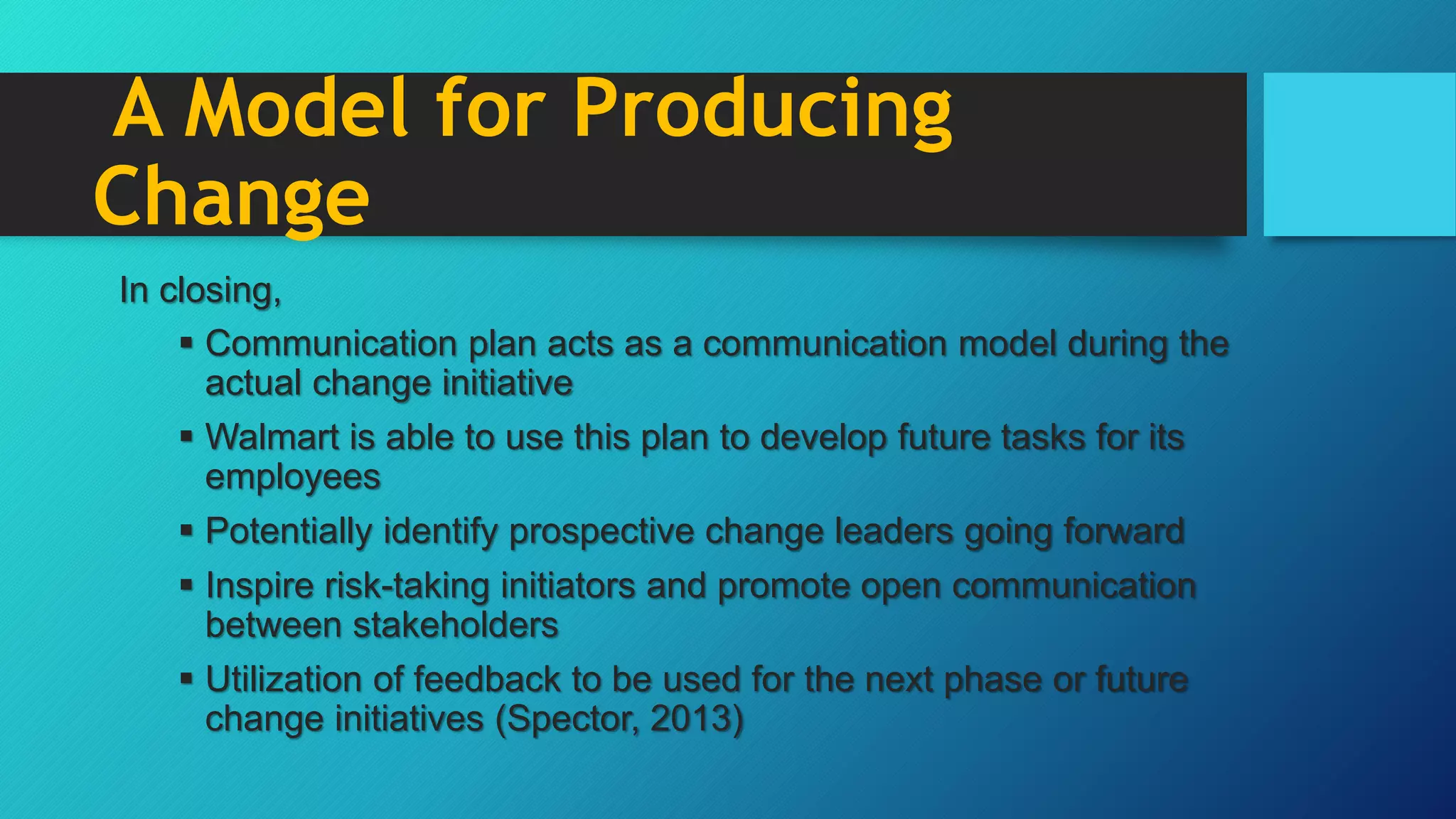 Walmart Communication Plan | PPTX