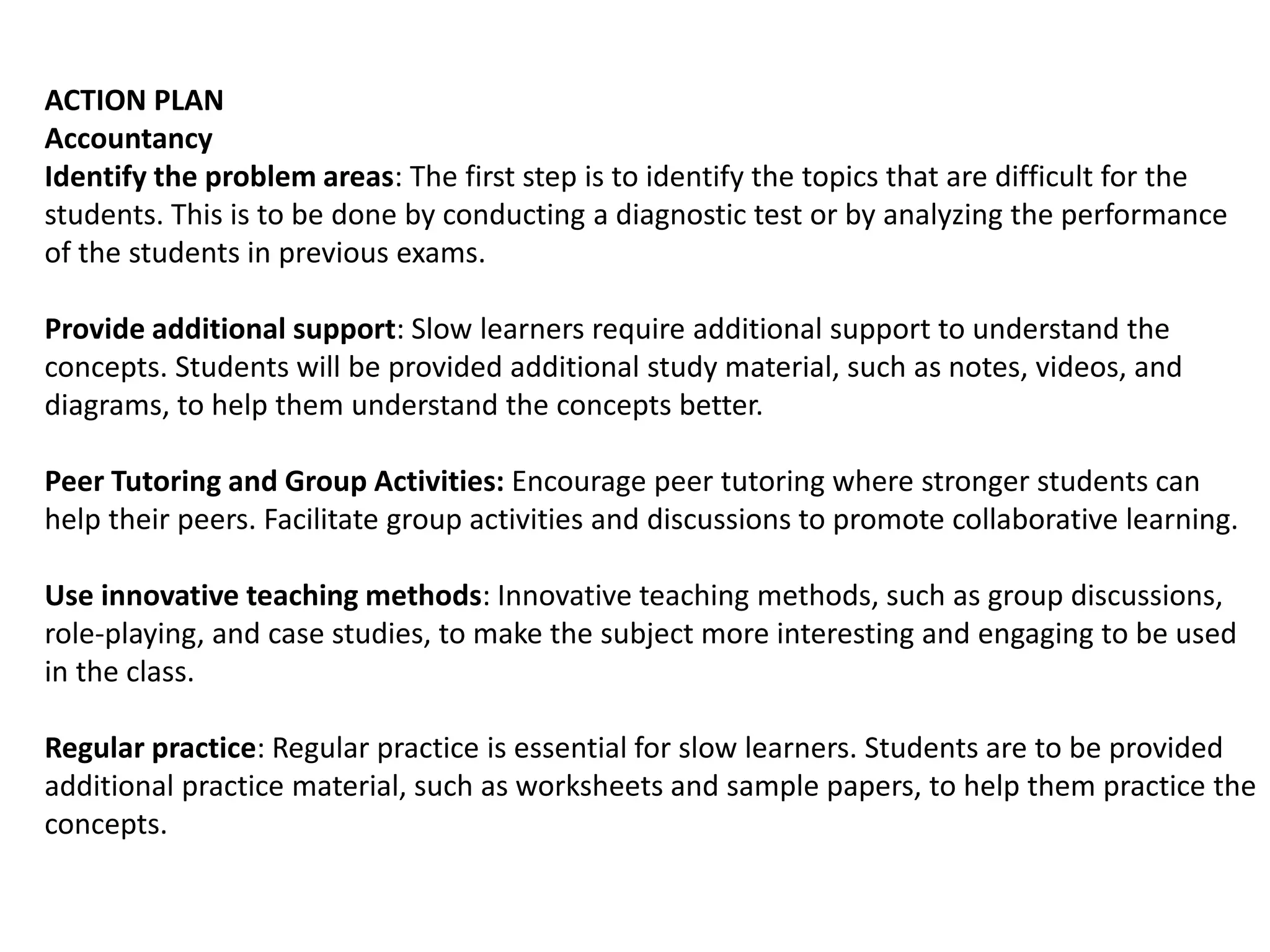 Action Plan for accountancy for students.pptx
