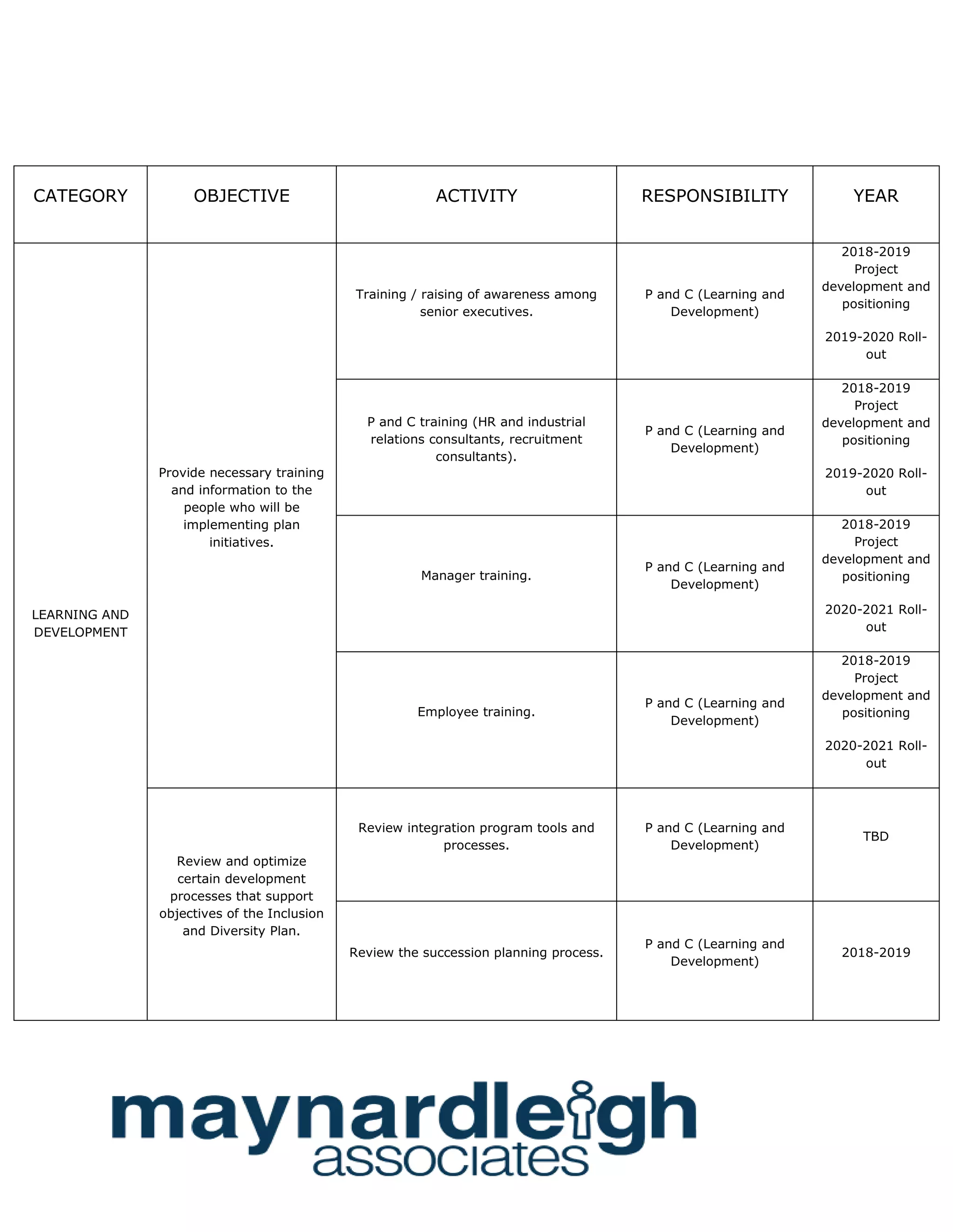 Action Plan - Diversity & Inclusion | PDF