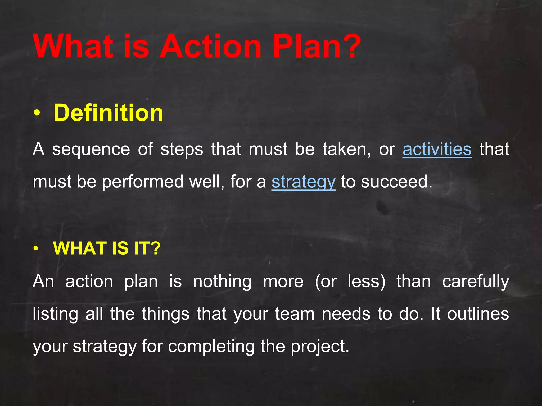 Action plan | PPTX