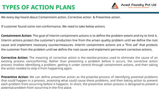 Corrective and Preventive action plan and WHY WHY Analysis Description ...