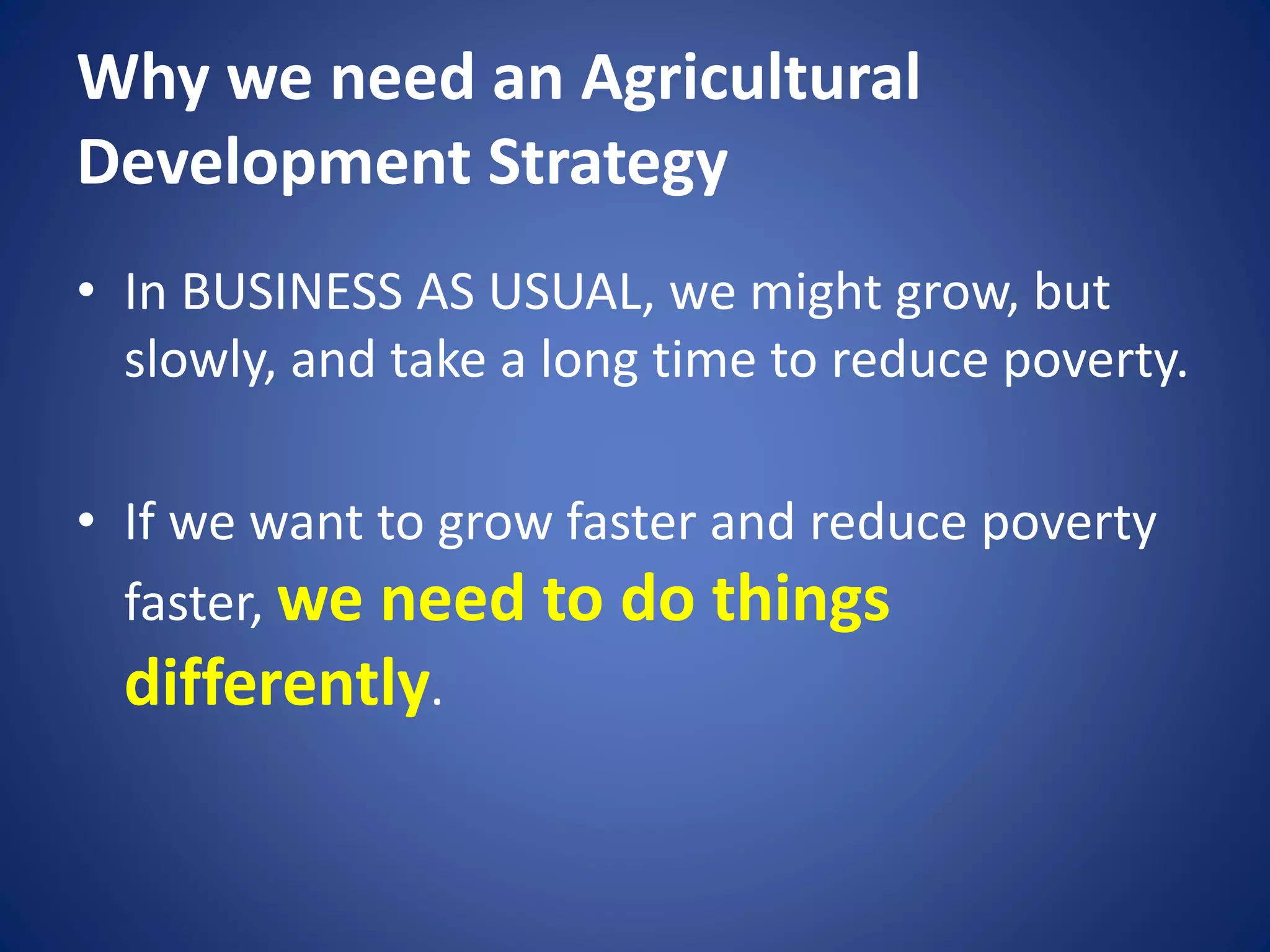 Action Plan and Roadmap for the Agricultural Development Strategy in ...