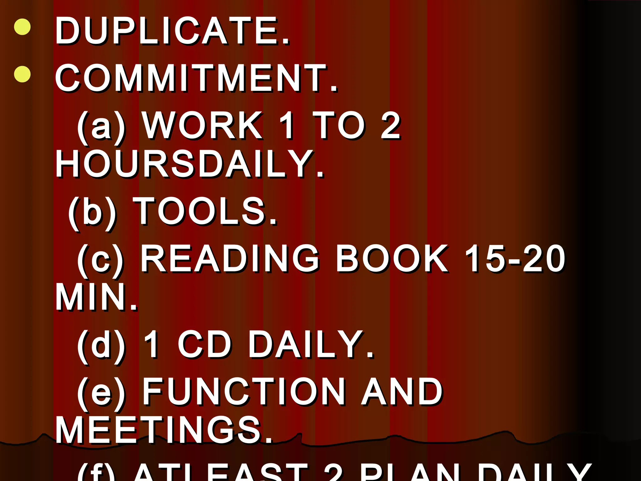 Action plan for 15 days | PPT