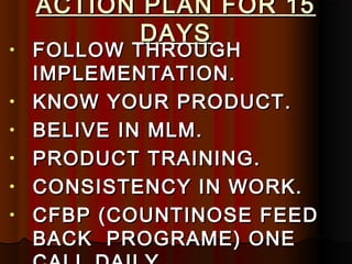 Action plan for 15 days | PPT
