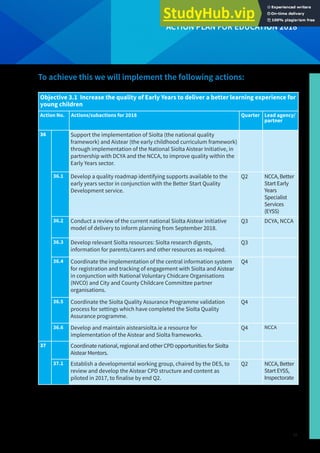 Action Plan For Education | PDF