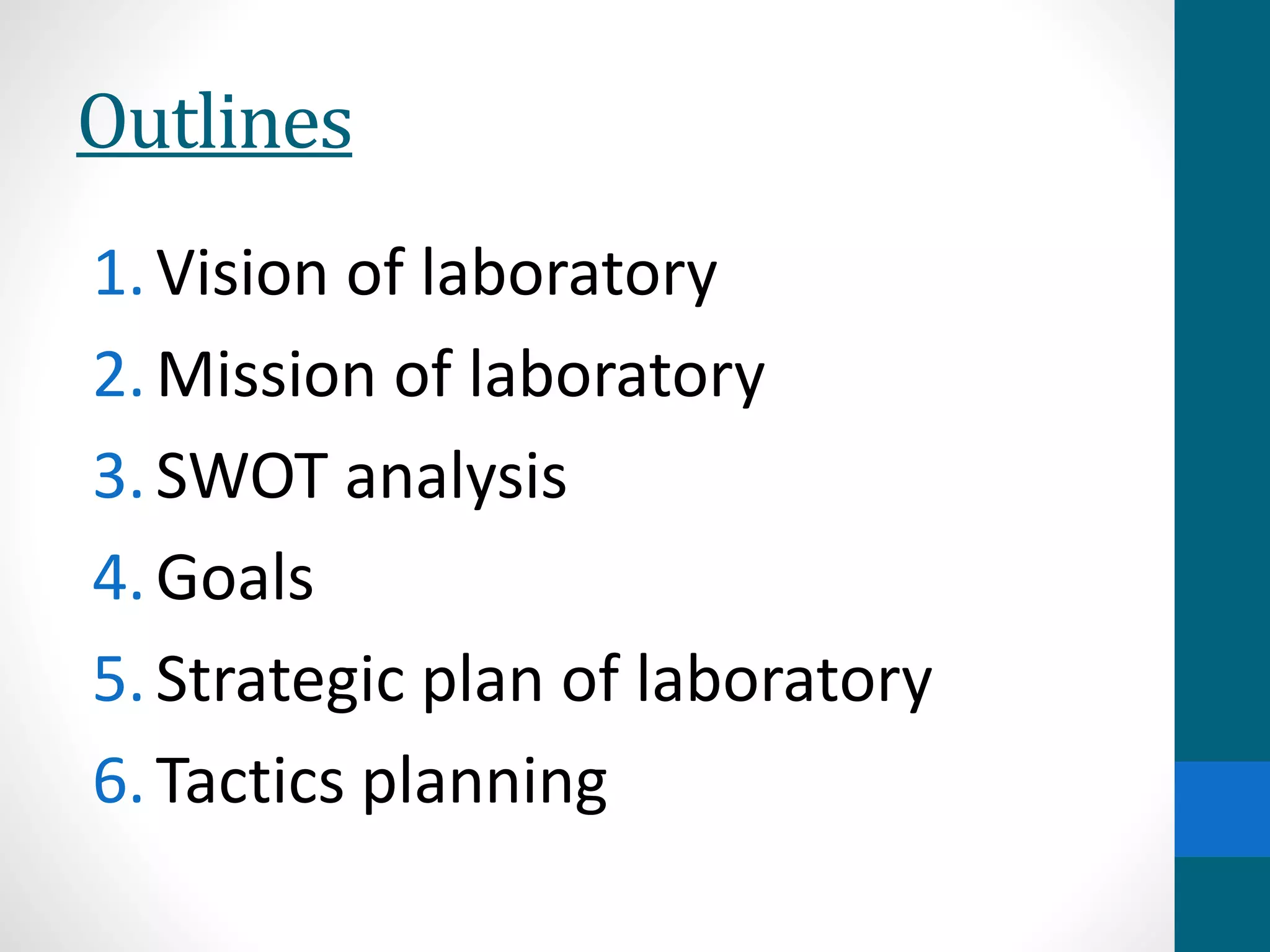 Action plan for laboratory department | PPTX