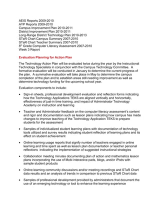 Technology Integration Action Plan | PDF