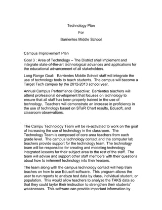 Action Plan For Technology | DOC
