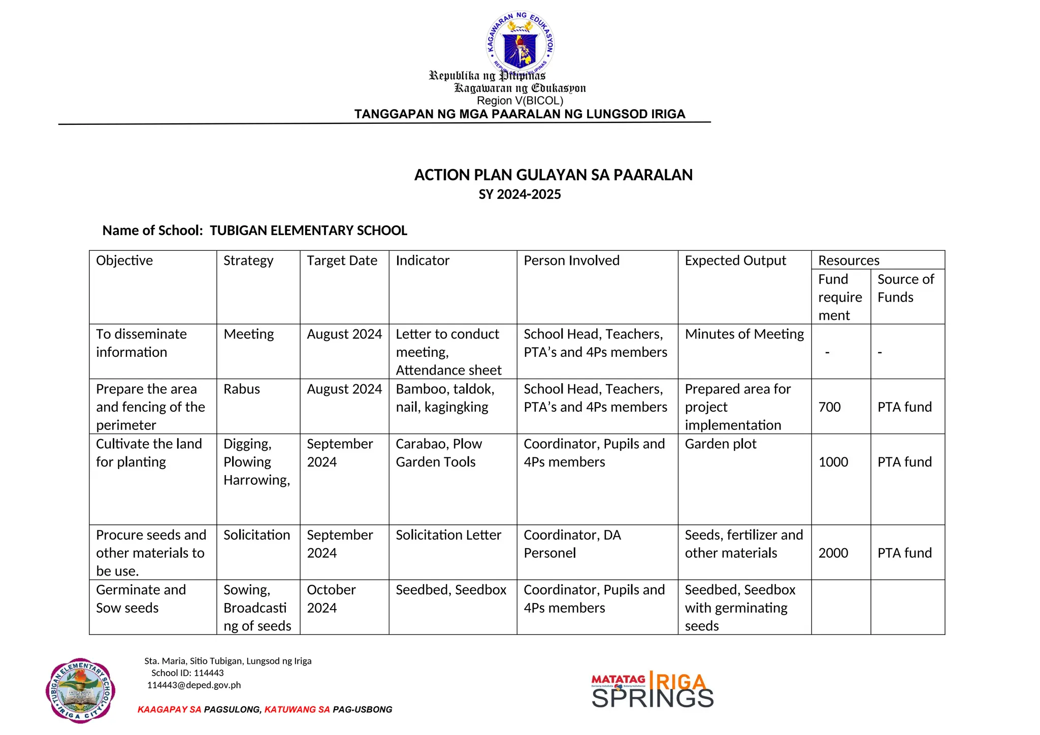 ACTION PLAN GULAYAN SA PAARALAN SY 24-25.docx