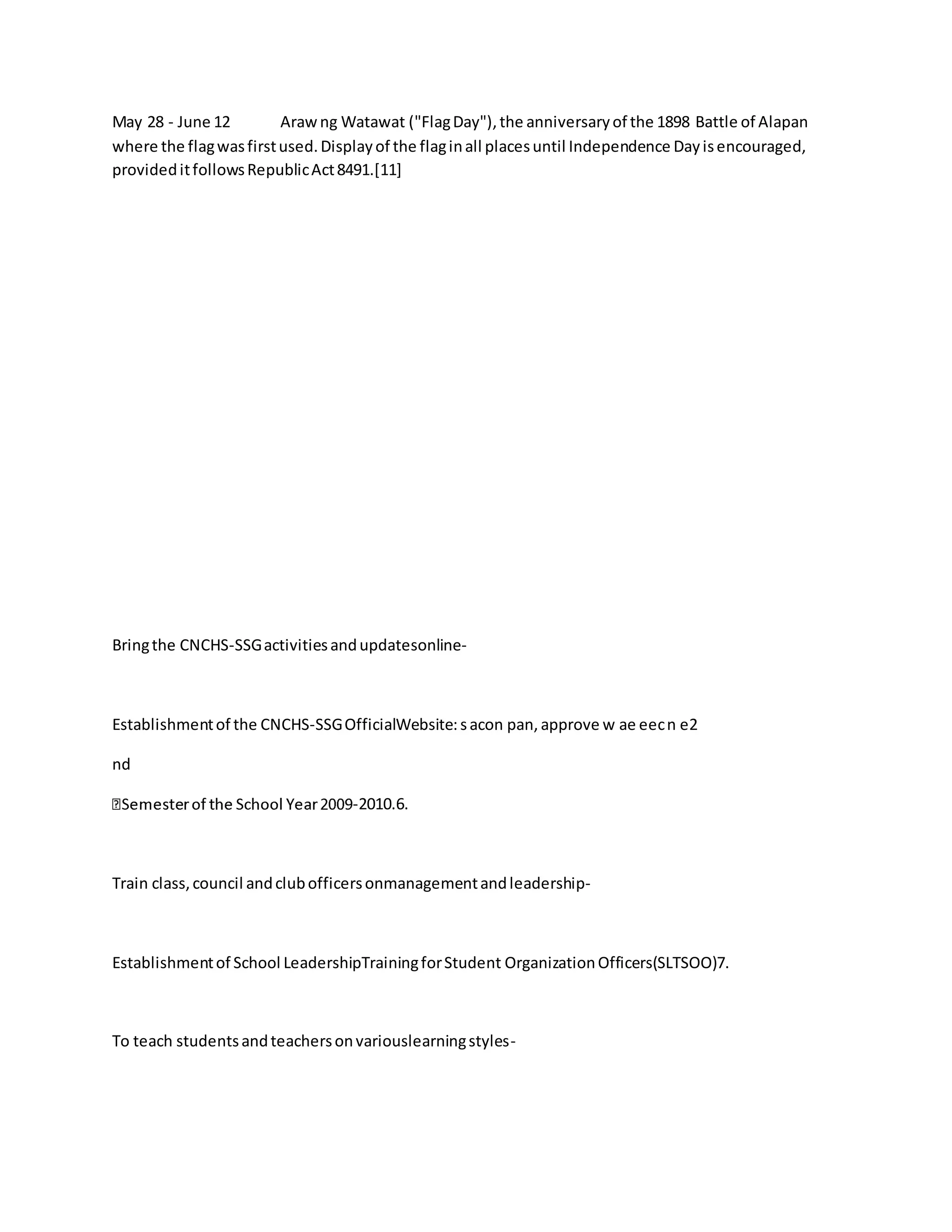 Action plan of ssg 2014 2015 | DOCX | Professional School ...