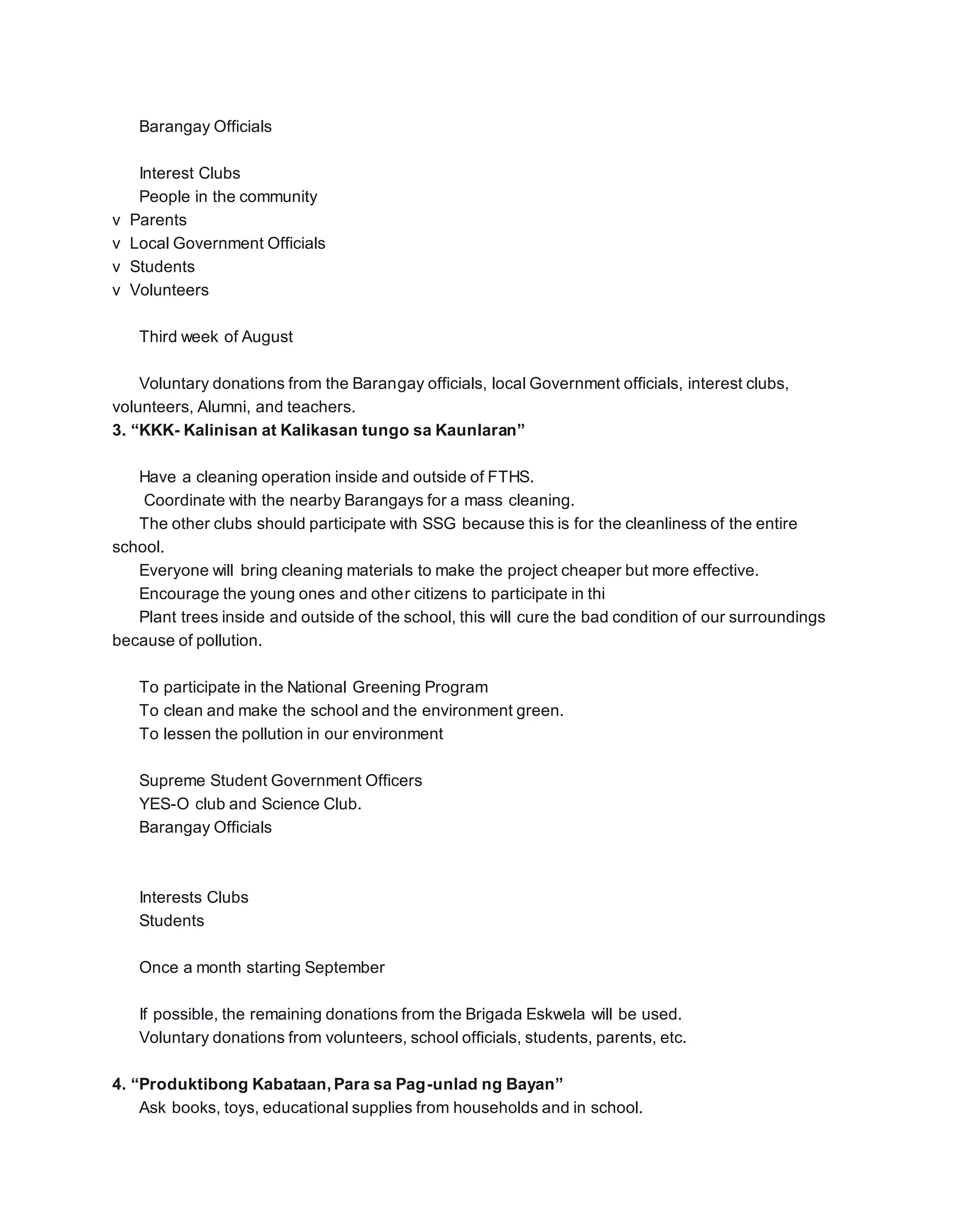 Action plan of ssg 2014 2015 | DOCX | Professional School | Postgraduate Education