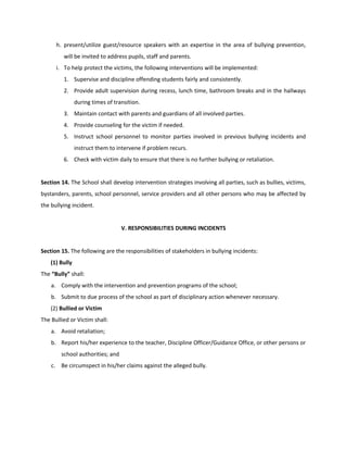 Action plan sapc bullying | DOC