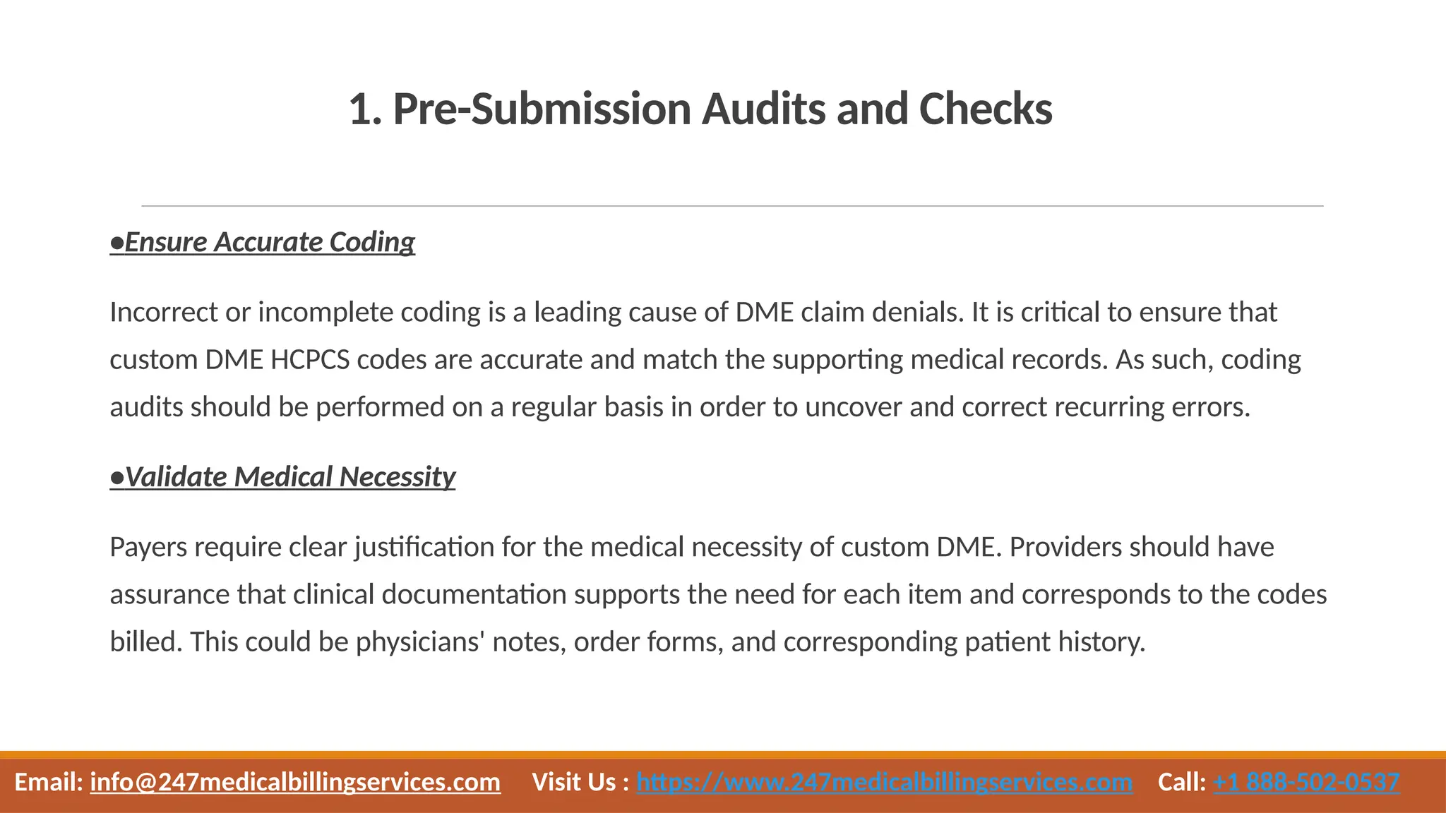 Action Plan to Reduce Custom DME Claim Denials with Proactive Audits.pptx