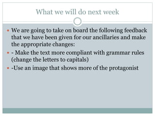 Action plan week 10 | PPT