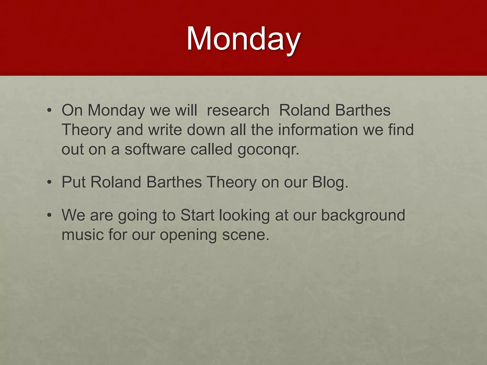 Action plan week 5 | PPTX | Screenwriting | Content Production