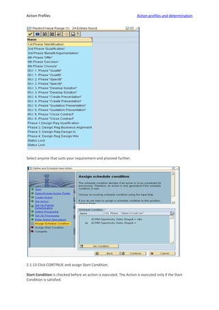 Action profiles in sap | DOC