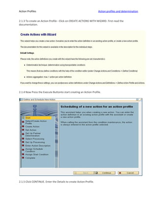 Action profiles in sap | DOC