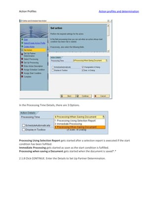 Action profiles in sap | DOC