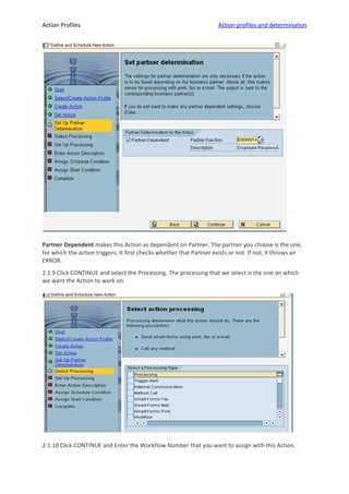 Action profiles in sap | DOC