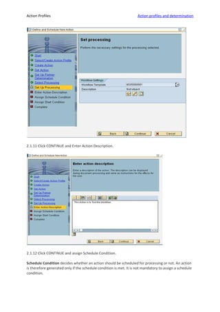Action profiles in sap | DOC