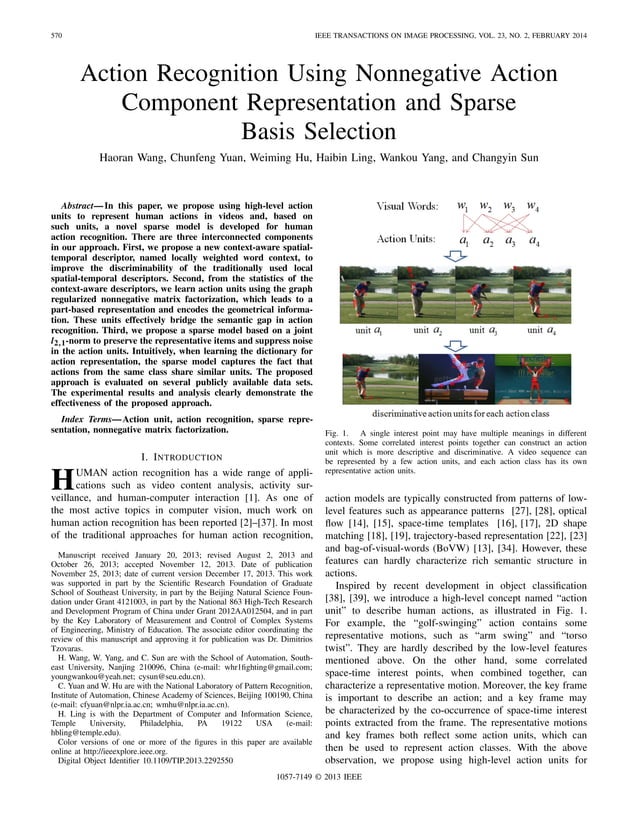 Action Recognition using Nonnegative Action | PDF