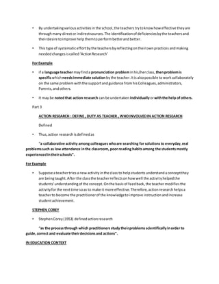 Action research | DOCX | Professional School | Postgraduate Education