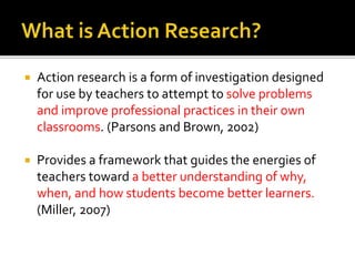 Action Research Ideas For Teachers