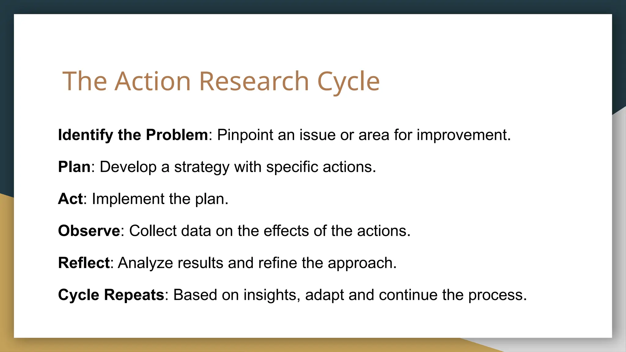 lets know about Action Research done by MTD students | PPT