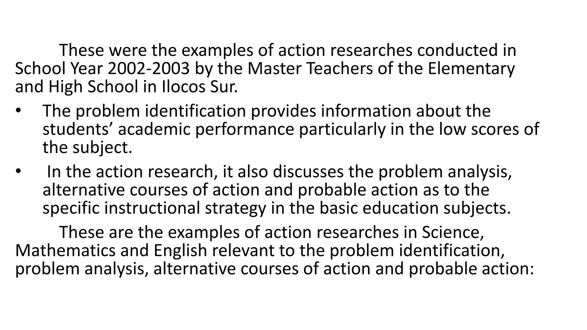 ActionResearch - Problem and Intervention.pptx