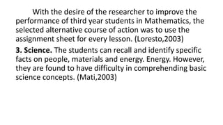 ActionResearch - Problem and Intervention.pptx