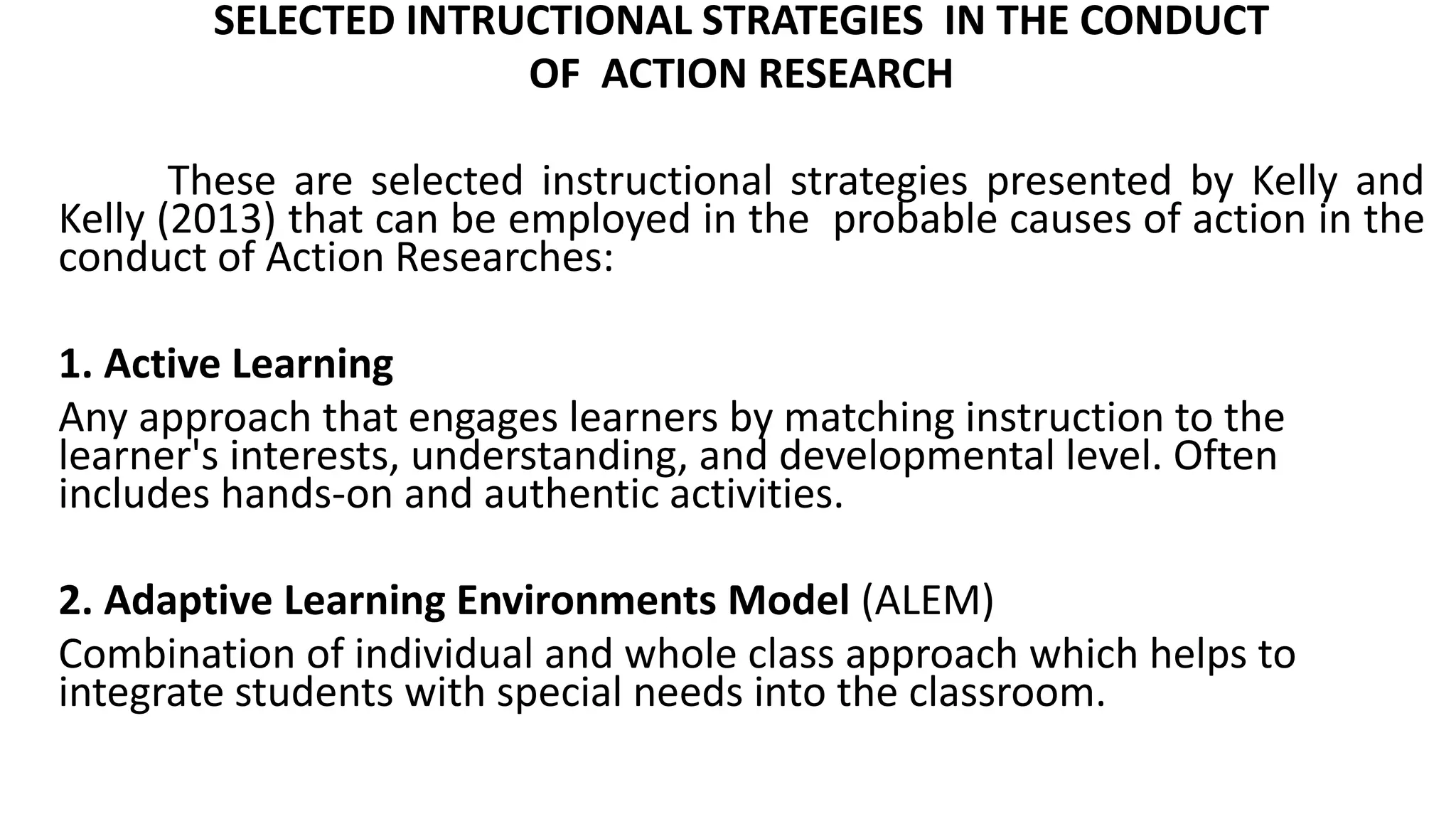 ActionResearch - Strategies FOR PRACTICE.pptx