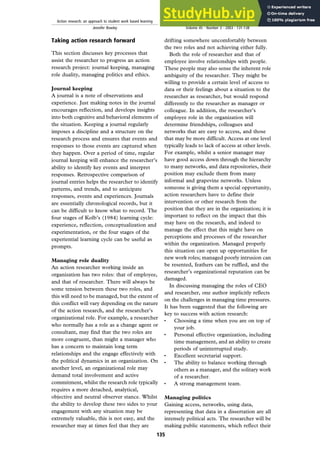 Action Research An Approach To Student Work Based Learning | PDF