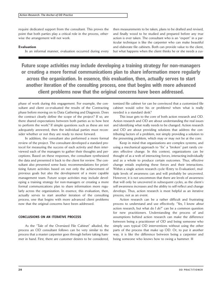 Action Research: The Anchor Of OD Practice