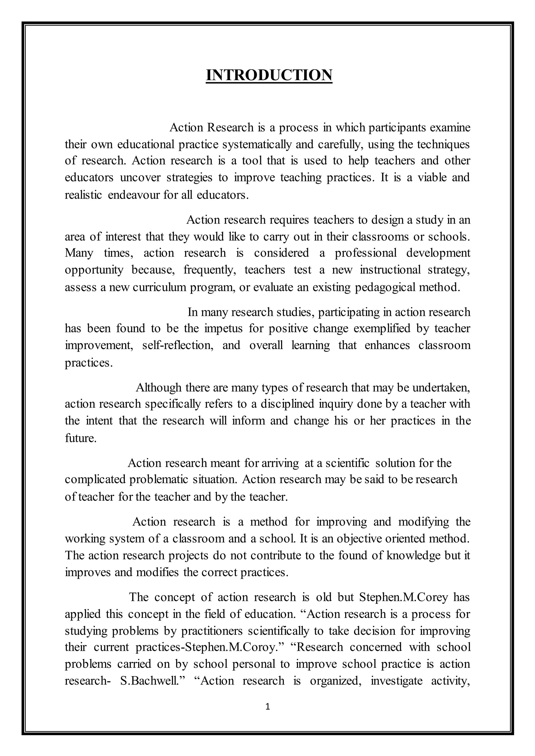 Action research ancy | DOCX