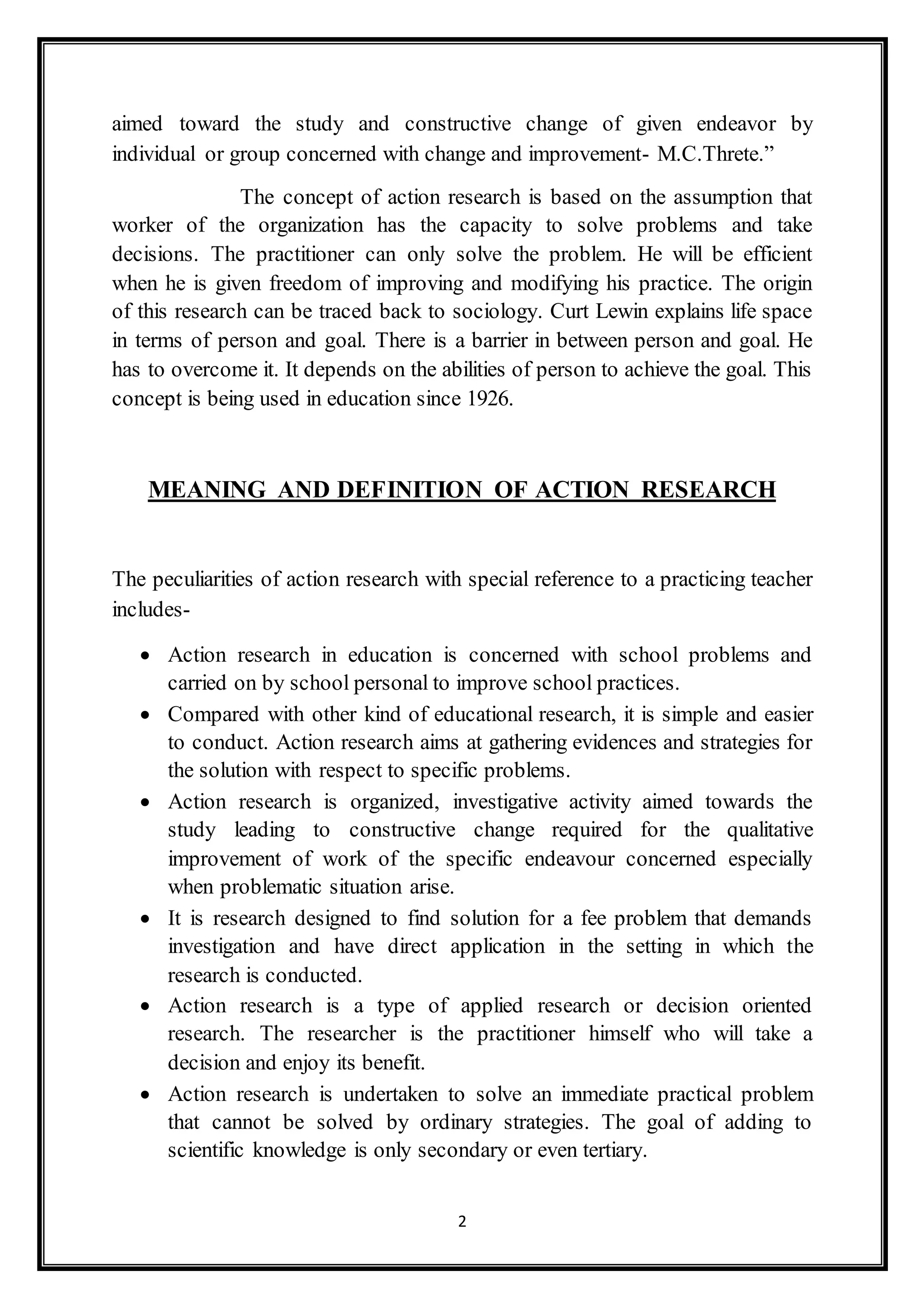 Action research ancy | DOCX