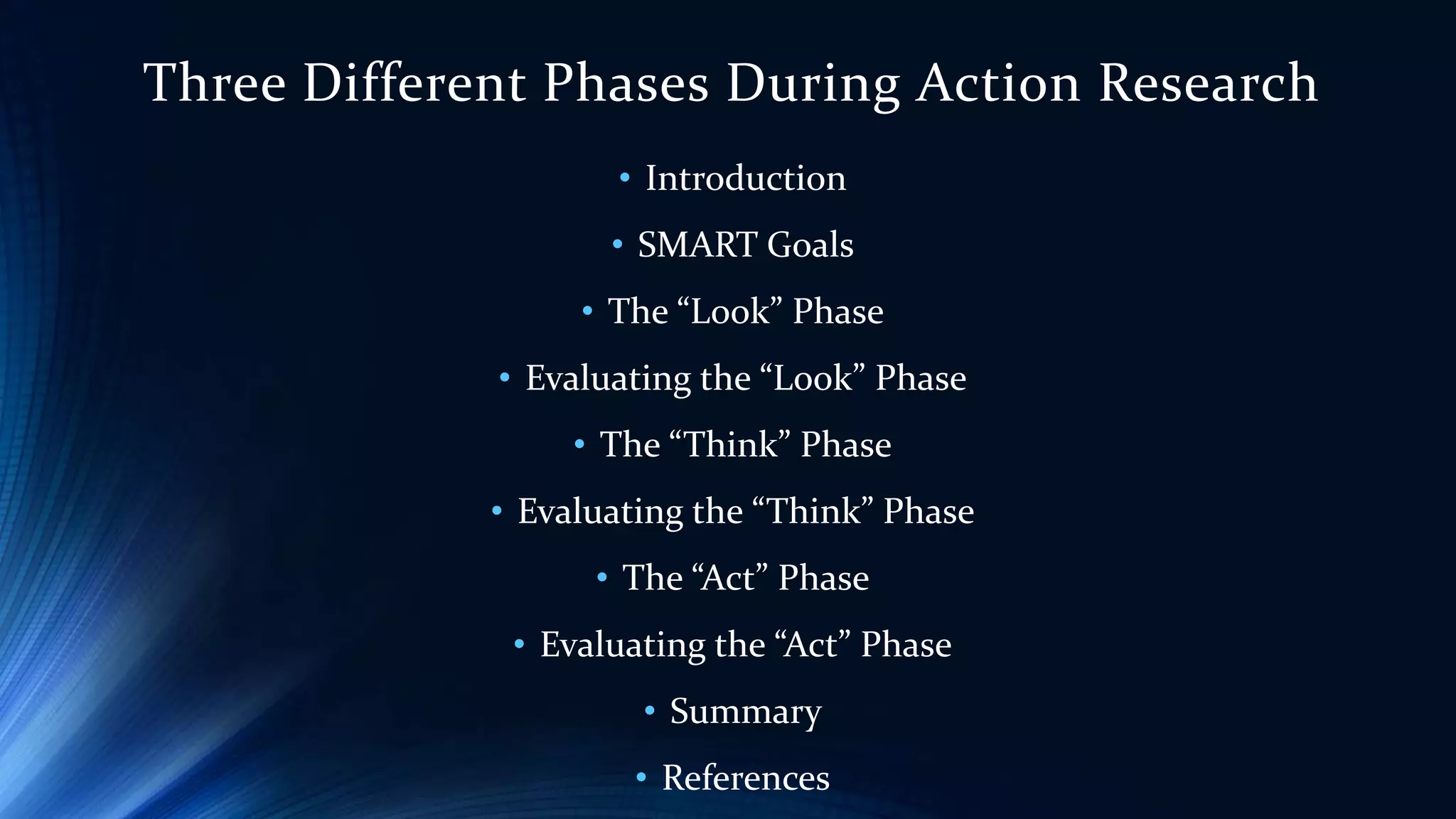 Action Research and SMART Goals Look Think Act | PPTX