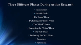Action Research and SMART Goals Look Think Act | PPTX