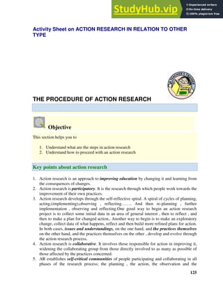 ACTION RESEARCH CONTENTS | PDF | Education